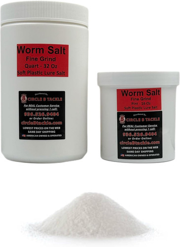 Worm Salt for Fishing Lures, Soft Plastic Lure Salt 16 oz or 32 oz ...
