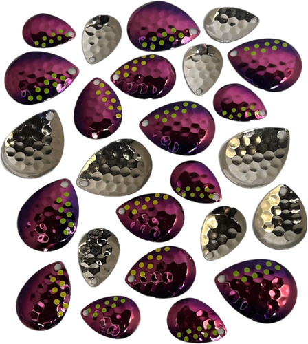 Premium 25-Pk USA-Made Custom-Colored Spinner Blade Nickle Colorado Hex ...