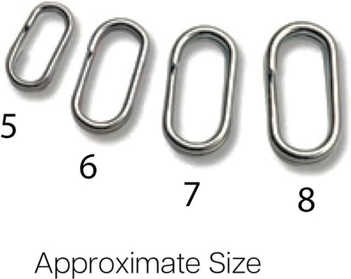 Premium Heavy Duty Power Oval Split Rings for Fishing Lures Made in USA 50 Pack | Circlebtackle