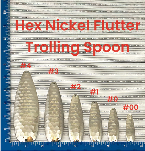 Premium Nickel Hex Trolling Spoon Made in USA - 10 Pack | Circlebtackle