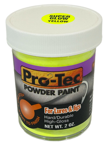Pro-Tec Super Glow Yellow Powder Paint for fishing Lure Jigs & Lure ...
