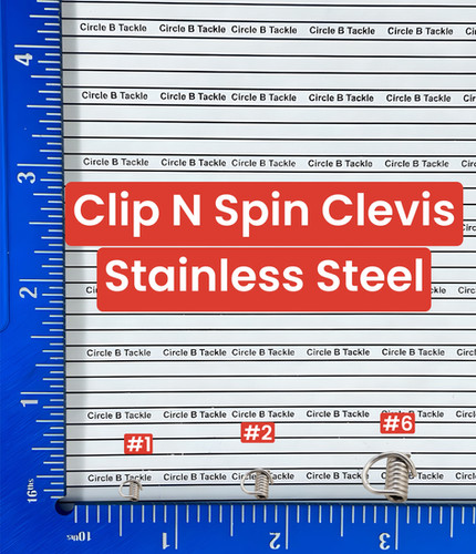 Heavy Duty Stainless Steel Clip N Spin Clevis for Fishing Lures Spinner ...