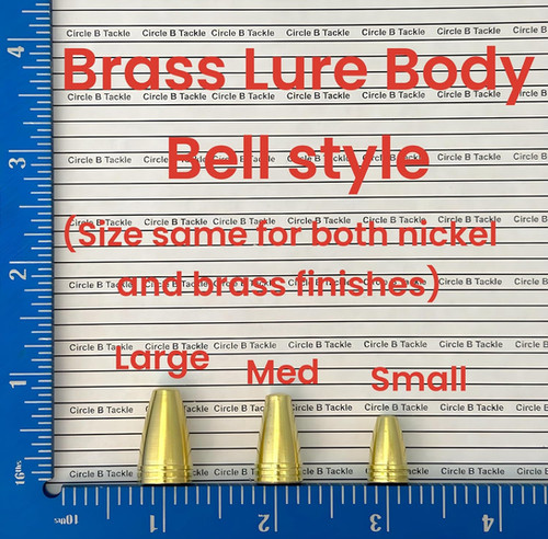 Bell Brass Lure Bodies DIY Lure Making Parts 10PK (Brass & Nickel ...
