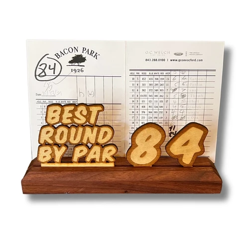 Golf Scorecard Display - Best Round by Par | BlueHeronCrafts.com