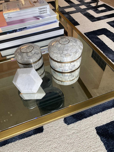 Interlude Home Gianna Bone and Brass Designer Trinket Boxes | MyGo2Girl