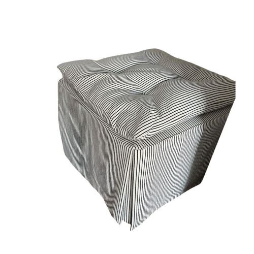 Pinstripe Modern Skirted Ottomans | MyGo2Girl