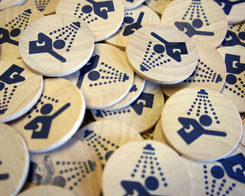 Wooden Printed & Engraved Tokens