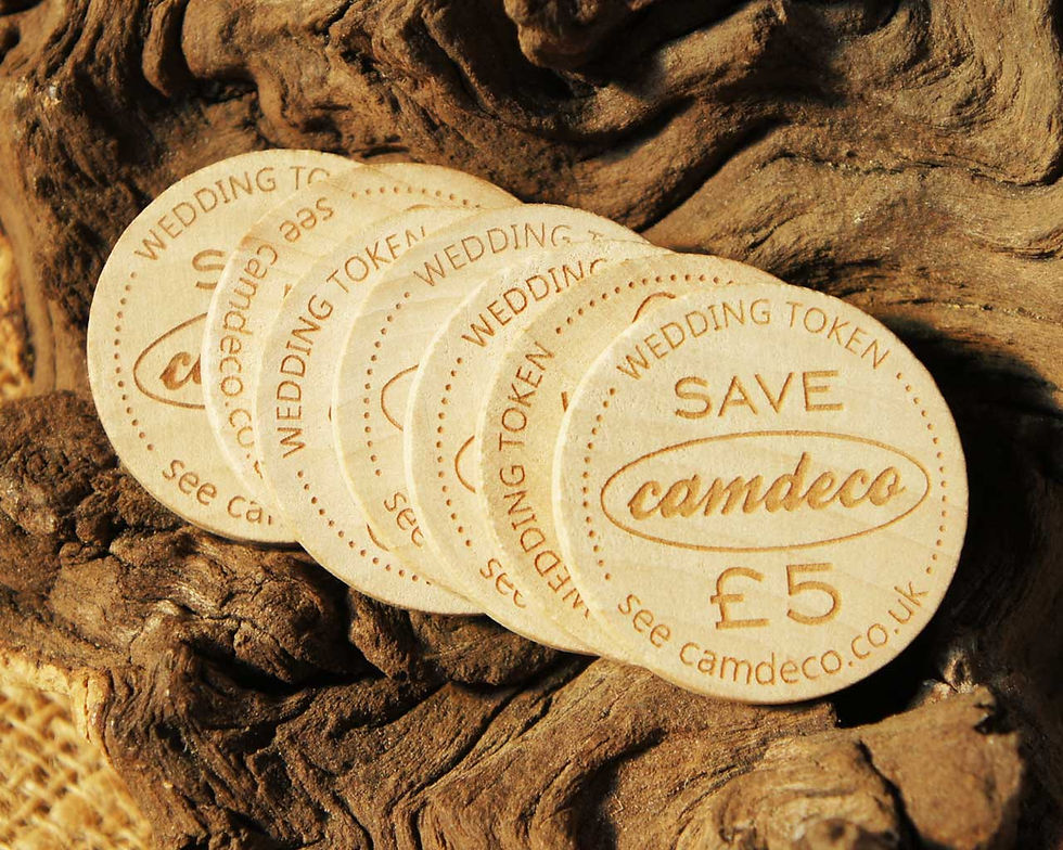 Wooden Printed & Engraved Tokens