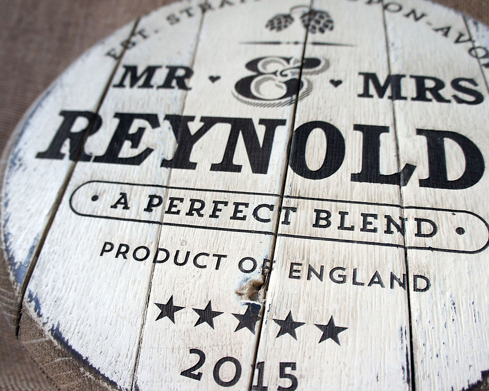 Wooden Printed & Engraved Barrel End Signs