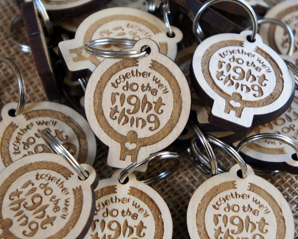 Wooden Printed & Engraved Keyrings