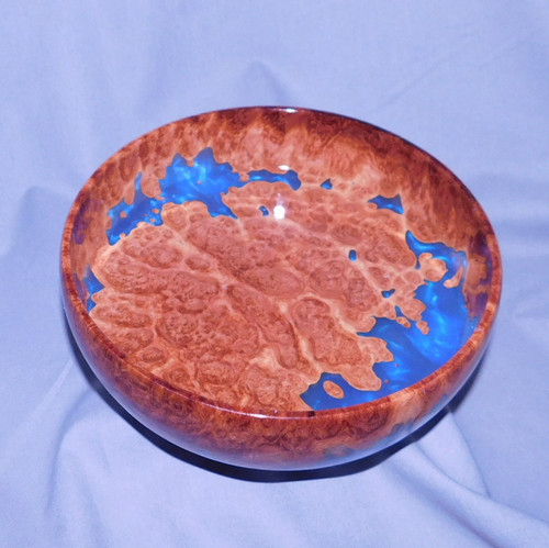 Red Coolibah and Blue Resin Bowl | Black Forest Custom