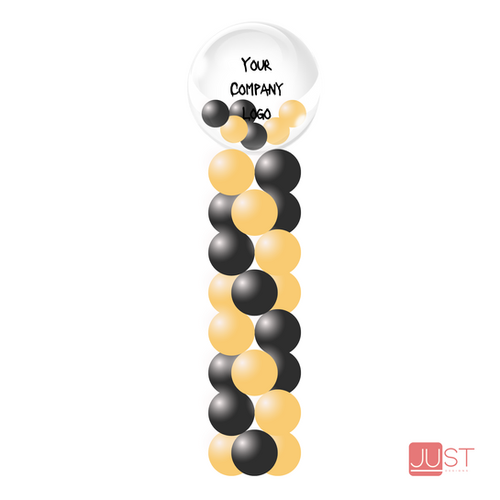 Bubble Balloon Column Stand -- 24' Inch Custom Wording Spiral Column ...