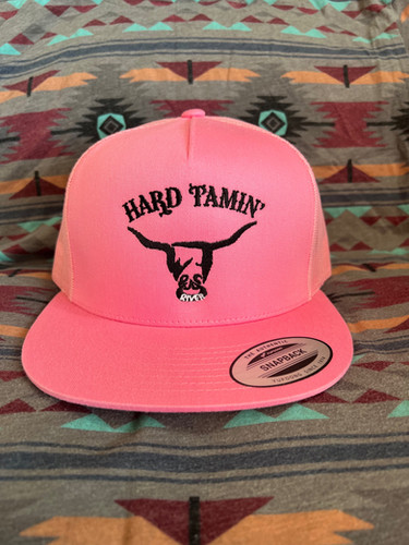 Pink Hat, Pink Mesh, Black Hard Tamin’ Logo | website