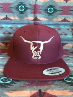 Maroon Hat, Beige West River Bull (full back) | website