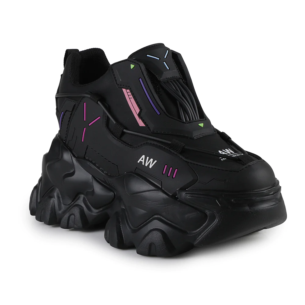 Anthony Wang Shoes - Pomegranate Cyberpunk Platform Sneaker ...