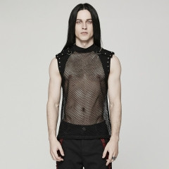 PUNK RAVE-Mesh Translucent Vest | Borderline Plus