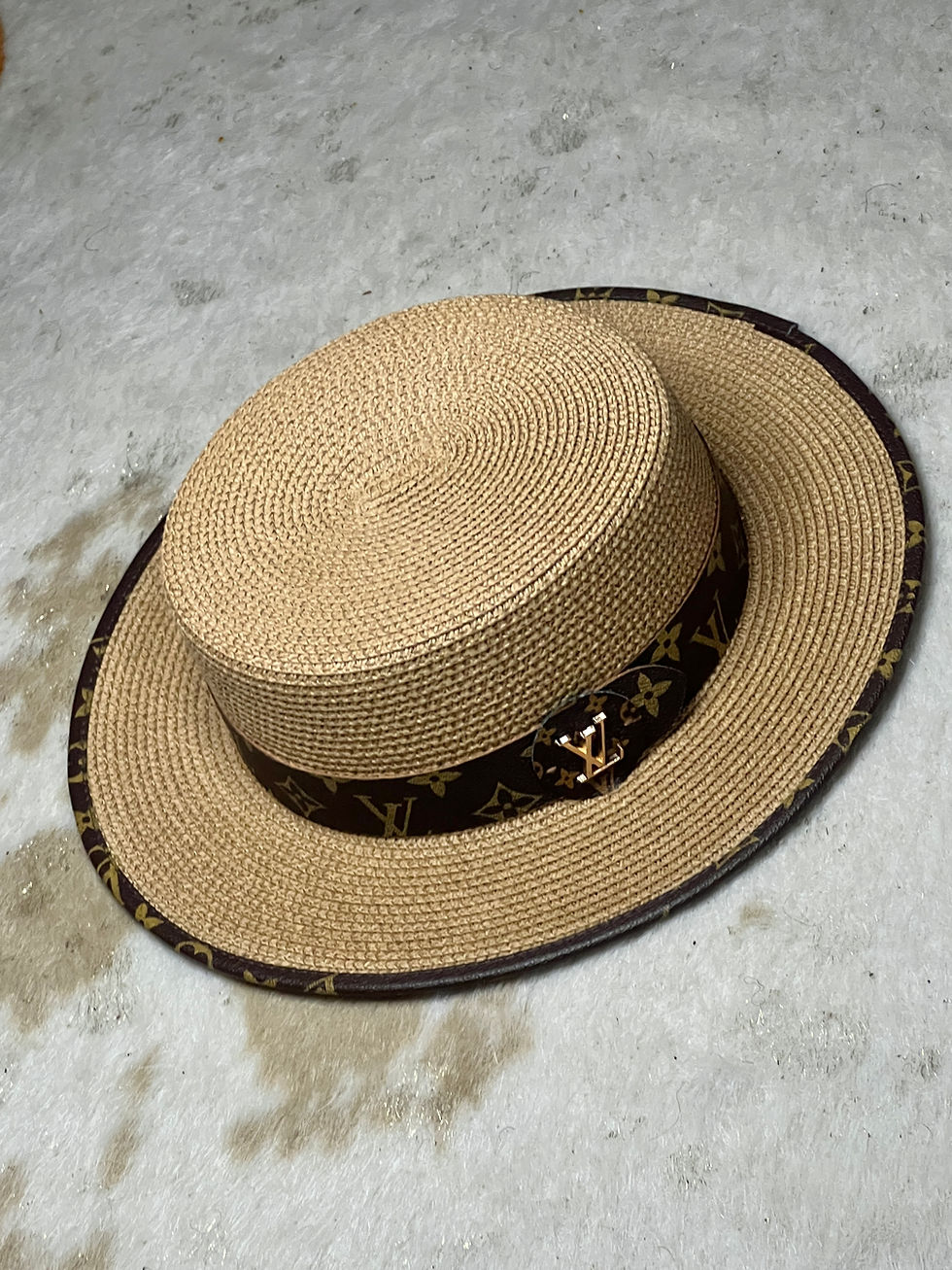 Custom Brown LV Straw Crown | Crown Heavy