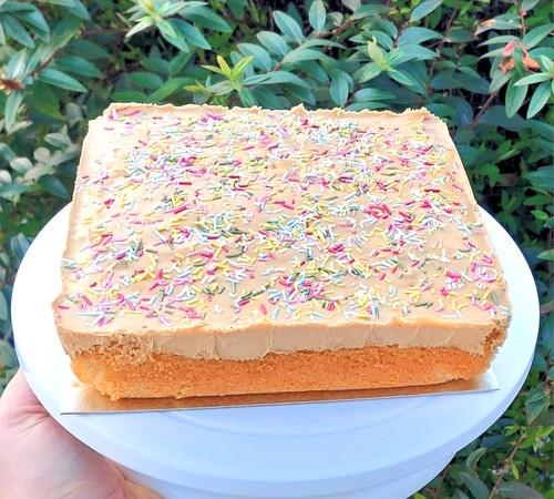 Full Gold Caramel chocolate cake (Caramac - Gold Bar) | CheesecakeBrownieCo