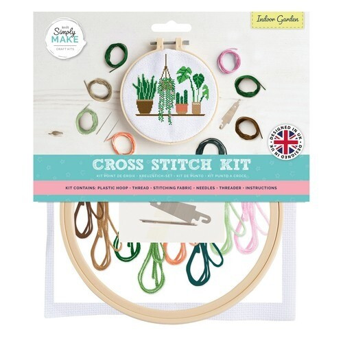 Cross Stitch Kit - Indoor Garden - Simply Make | The Threadery