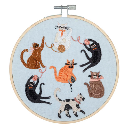 Embroidery Kit - Cats | The Threadery