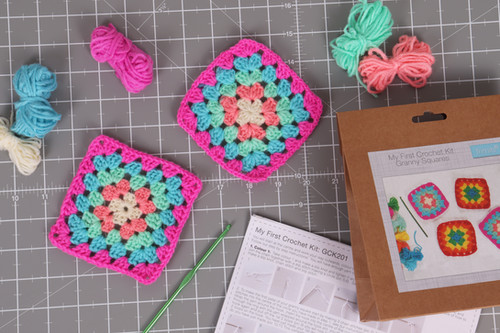 Crochet Kit -My First Granny Squares | The Threadery