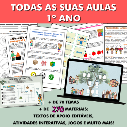 TODAS AS SUAS AULAS 1º ANO | Salva Prof