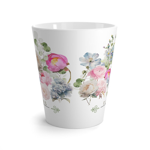 Floral Latte Mug - Elegant Flower Design, Perfect for Coffee Lovers Tea ...