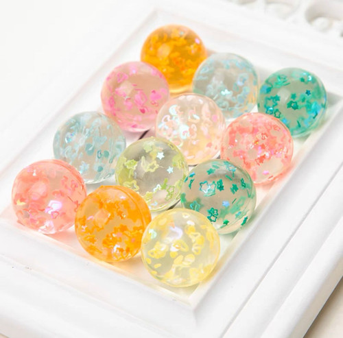 32mm Colourful Star Bouncy Rubber Ball | Weavey Studio