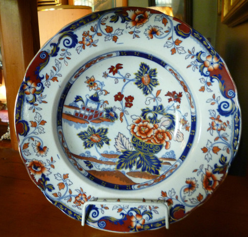 Ironstone china plate Amherst Japan pattern | Antique Effects