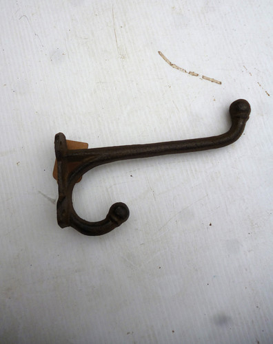 Rustic cast iron large coat hook | Antique Effects