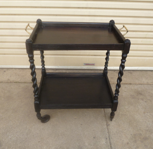 Twist oak auto trolley | Antique Effects