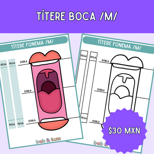 Títere fonema /m/ | Bob Y Tom