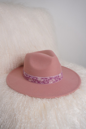 Traditional Pink Floral Fedora (Ladies) | Little Havana Shop