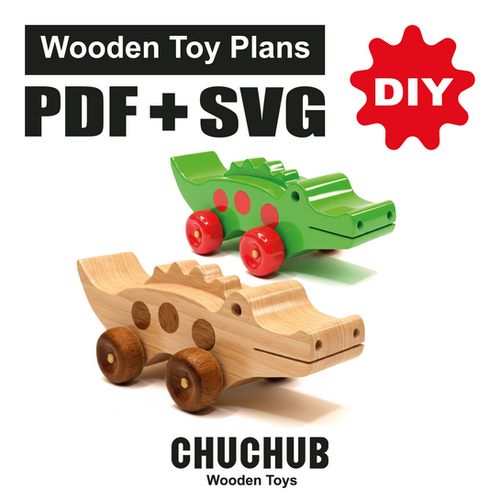 Wooden Toy Plans, Wooden Crocodile, Download PDF & SVG | Chuchub Wooden ...