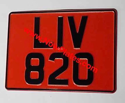 Square Vintage Pressed Plate Large Font with a colour choice | nowplates