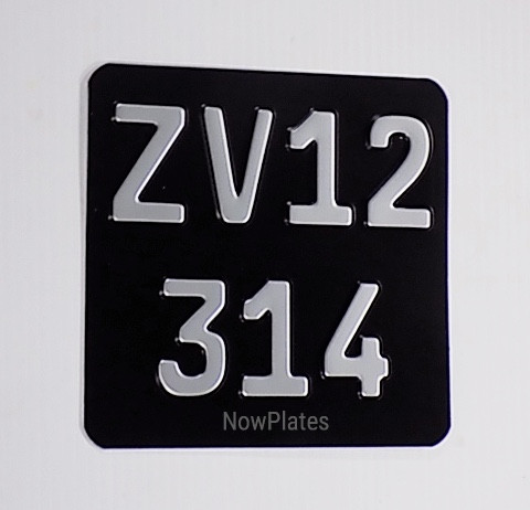 Pressed Motorcycle Plate German FE Font with a Colour and Size Choice ...
