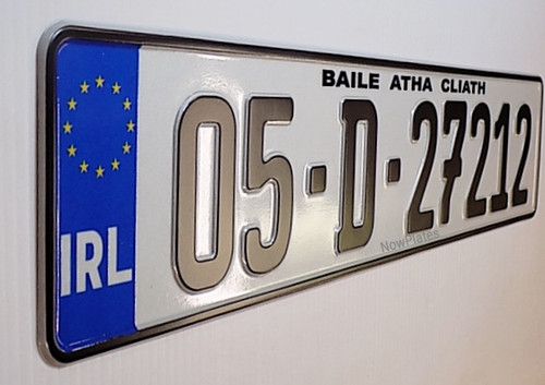 German Continental 7,Closed Zero & 9 pressed Number Plates with a Flag ...