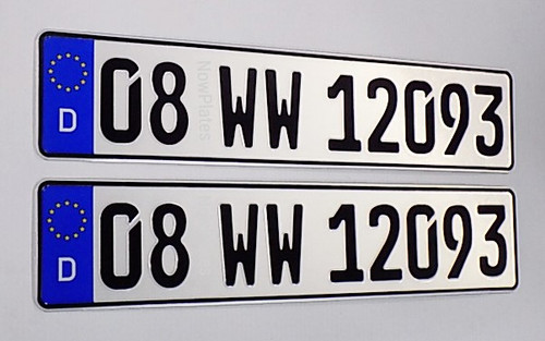 Choice of Euro Flag German White Pressed Plates x2 | nowplates