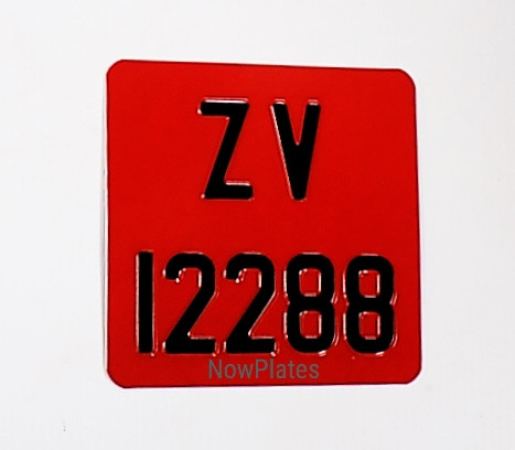 Pressed Motorcycle Plate with a Colour and Size Choice / Medium (W3 ...