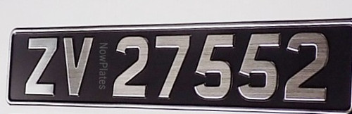 1 Only Vintage Brushed Chrome Pressed Plate Oblong or Square | nowplates