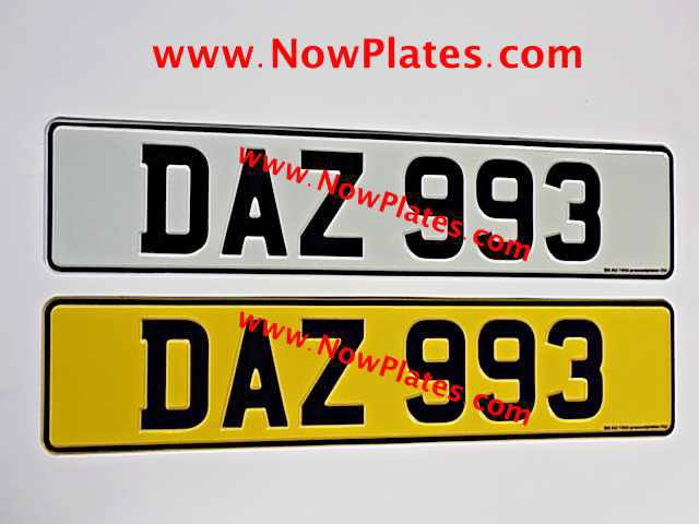 English Number Plates