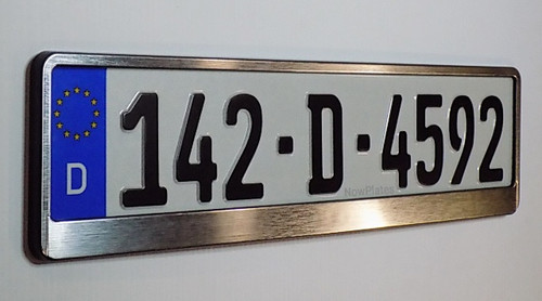 Custom Brushed Chrome Number Plate Frame (s) | nowplates