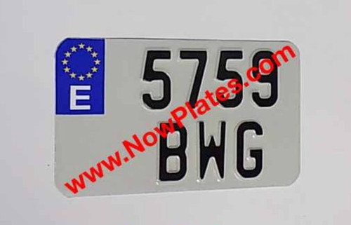 Flag Choice Pressed Motorcycle Plate with size options | nowplates