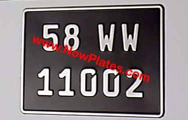 1 Only German Pressed Plate with Small No's with a Size and Colour ...