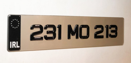 Gel Number Plates 3D Tinted Oblong x 2 with 50mm font | nowplates