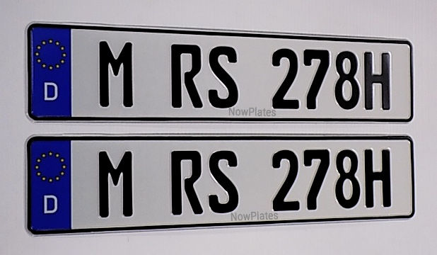 German Number Plates