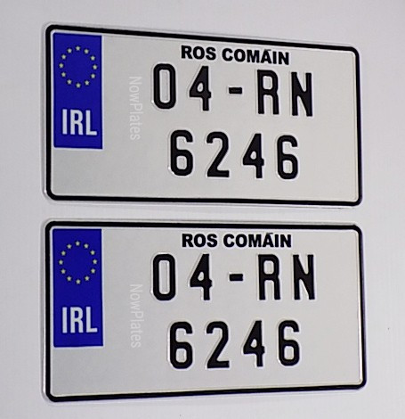 Pair of IRL Pressed Plates with Small No's 12"x6"ins | nowplates