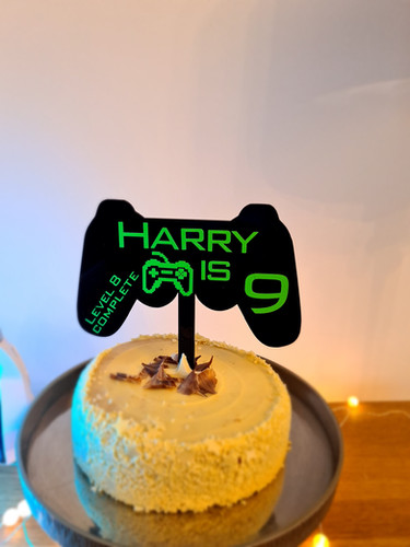 Game Controller cake topper | Nancy Loves | Cake topper | Acrylic cake ...