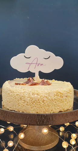 Cloud Cake Topper | Nancy Loves | Acrylic Cake Topper