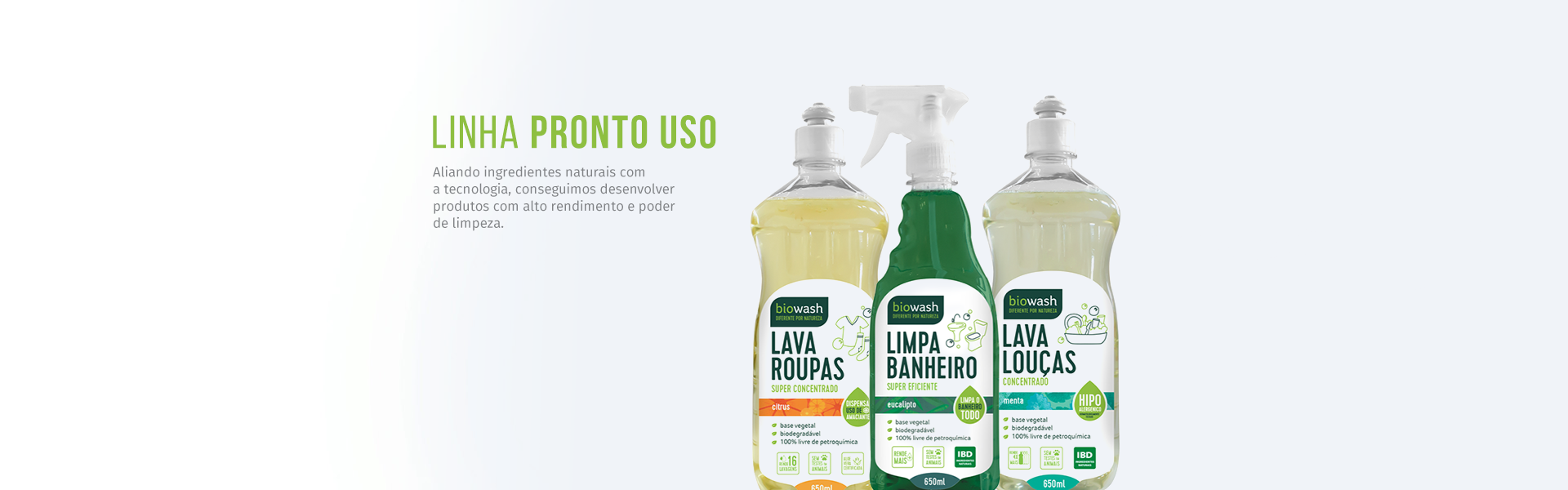 Biowash - Produtos Biodegradáveis, Hipoalêrgenico e 100% Naturais